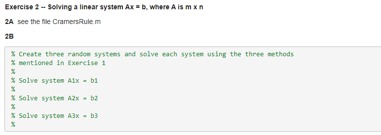 Solved B. Create three random systems (with integer entries | Chegg.com