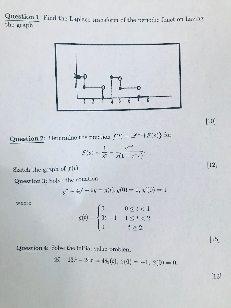 Solved : Find the Laplace transform of the periodic function | Chegg.com