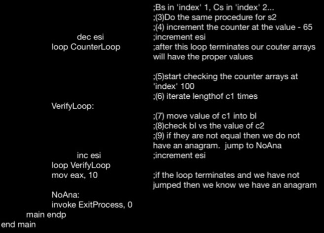 .386 .model flat,stdcall stack 4096 ExitProcess | Chegg.com