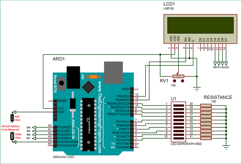 Solved LCD1 LM016L 8 2 ARD1 A0A1 A2A3 2 10k 13 PB5/SCK | Chegg.com