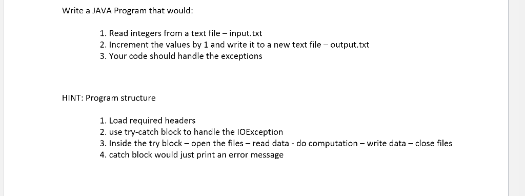 Solved Write A Java Program That Would 1 Read Integers