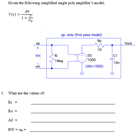 Solved Given the following simplified single pole | Chegg.com