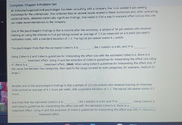 Solved Complete: Chapter 9 Problem Set An | Chegg.com