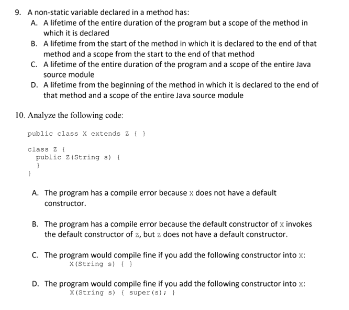 Solved Multiple Selection For the below problems, write all | Chegg.com