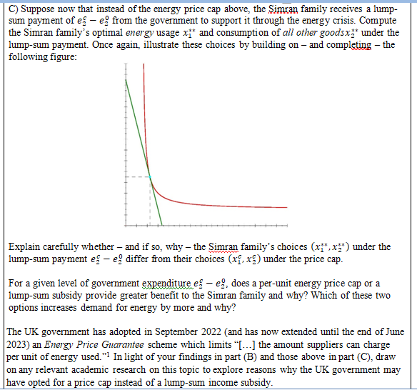 Solved C) Suppose now that instead of the energy price cap | Chegg.com