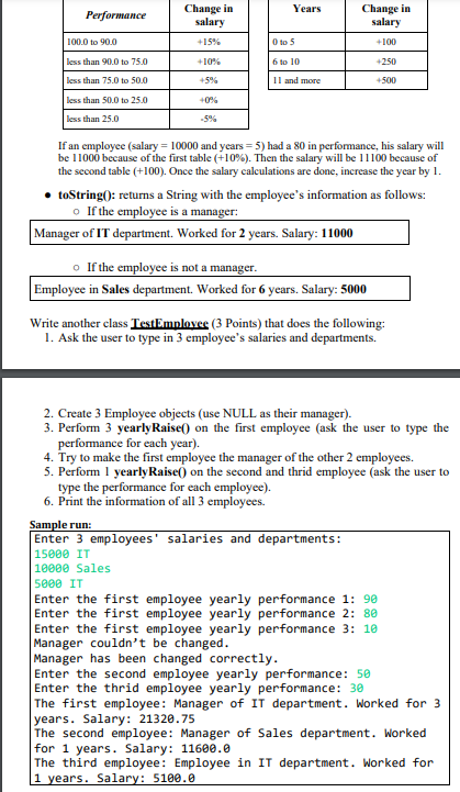 Solved Question 1 (15 points): Write a class Employee (12 | Chegg.com
