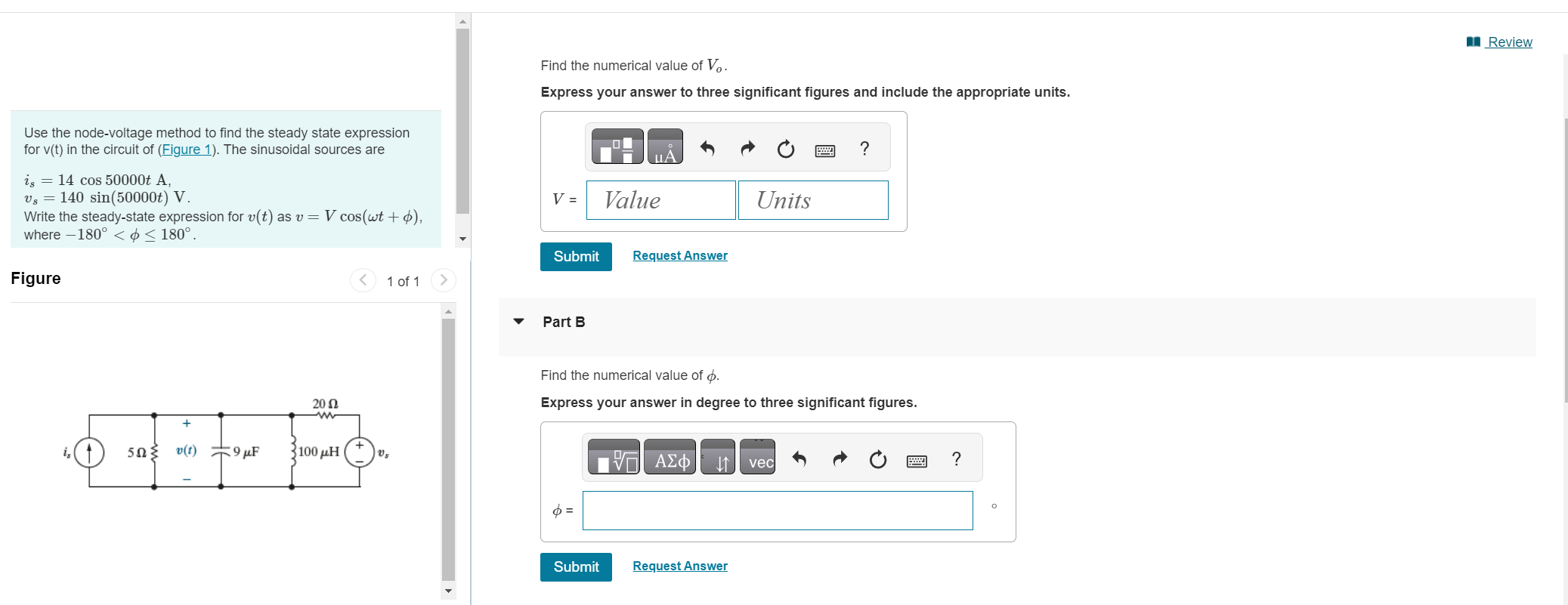Solved Use the node-voltage method to find the steady state | Chegg.com