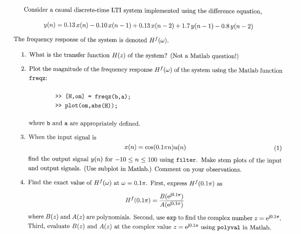 Consider a causal discrete-time LTI system | Chegg.com