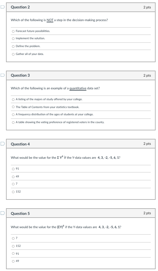 Solved Dl Question 2 2 pts Which of the following is NOT a | Chegg.com