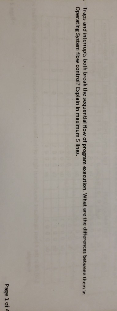 Solved Traps and interrupts both break the sequential flow | Chegg.com