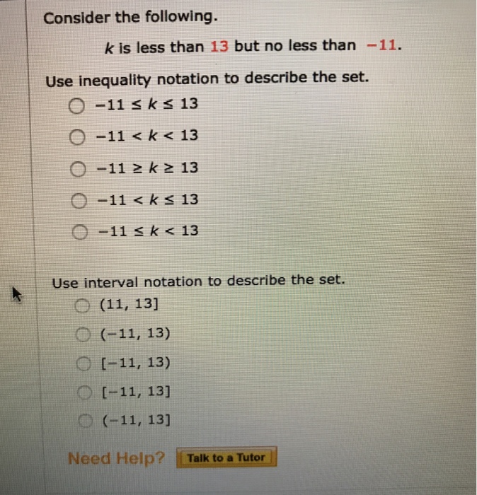 Solved Consider the following k is less than 13 but no less | Chegg.com