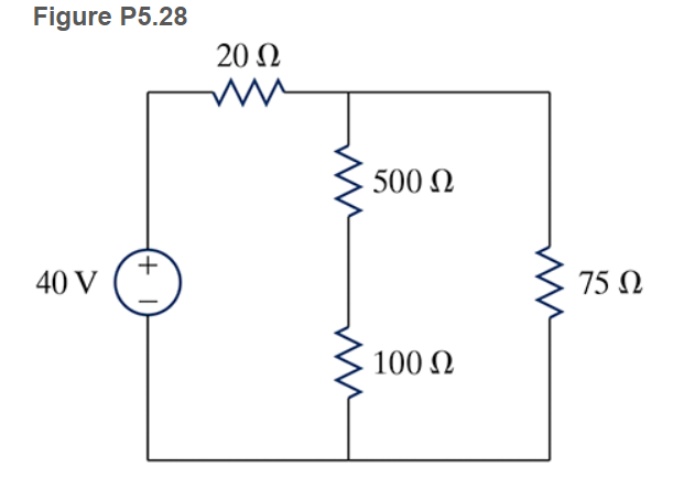 Solved 5.28 For the DC circuit shown in Figure P5.28 , find | Chegg.com