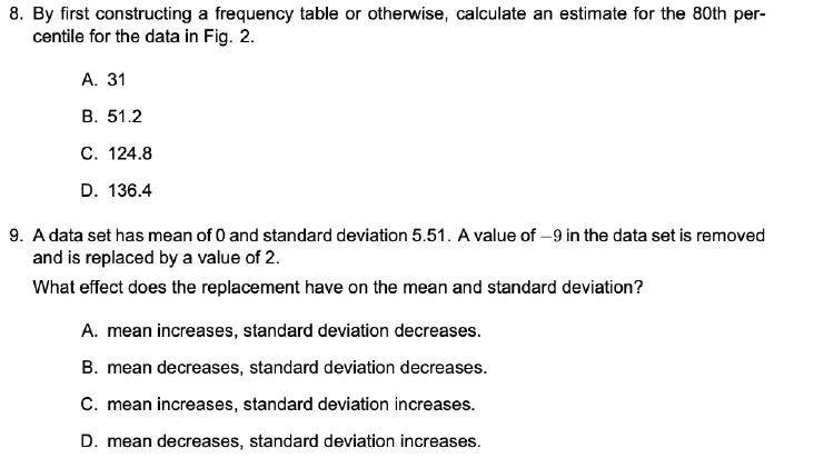 Solved 6. A dataset for a continuous variable is represented | Chegg.com