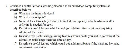 Solved How a washing machine works (from Wikipedia) All the | Chegg.com