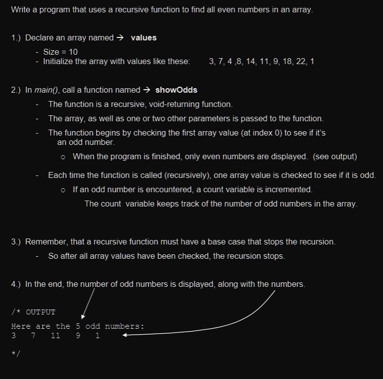 Solved 1.) Declare an array named → values - Size =10 - | Chegg.com