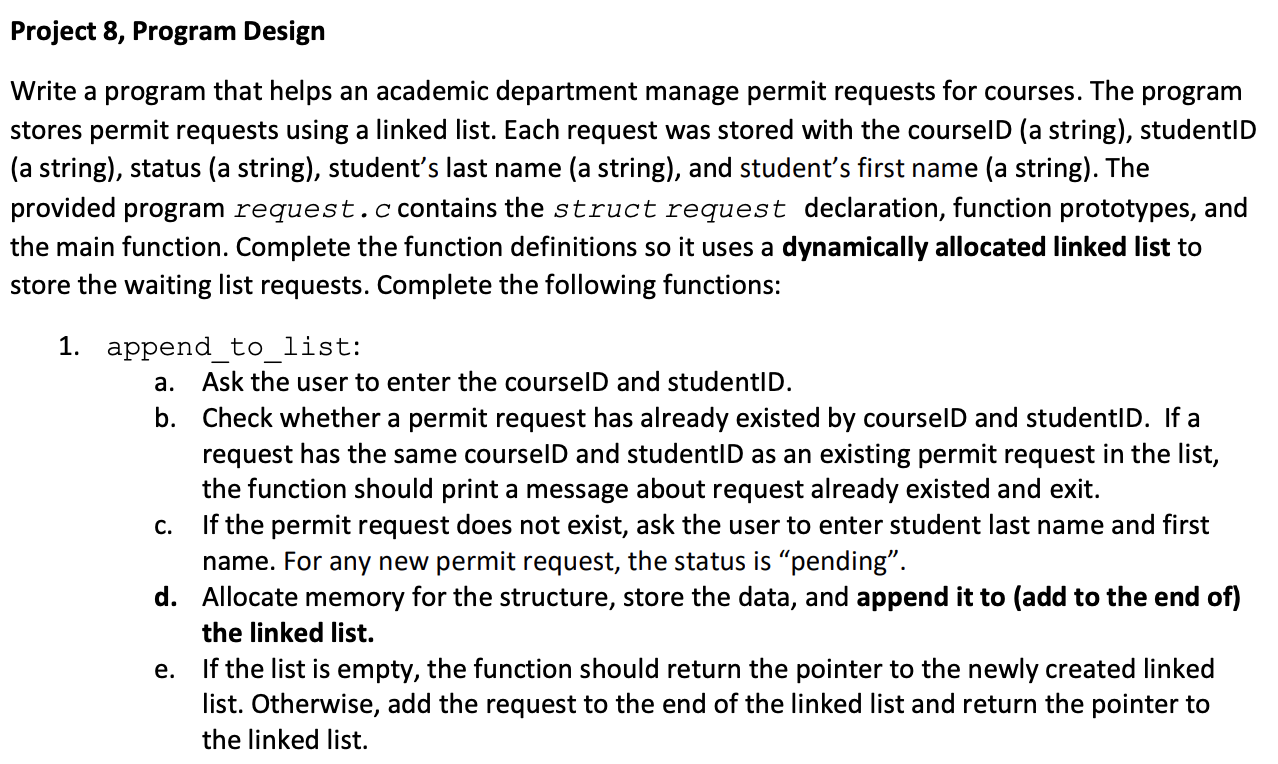 Solved Project 8 Program Design Write A Program That Helps 5239
