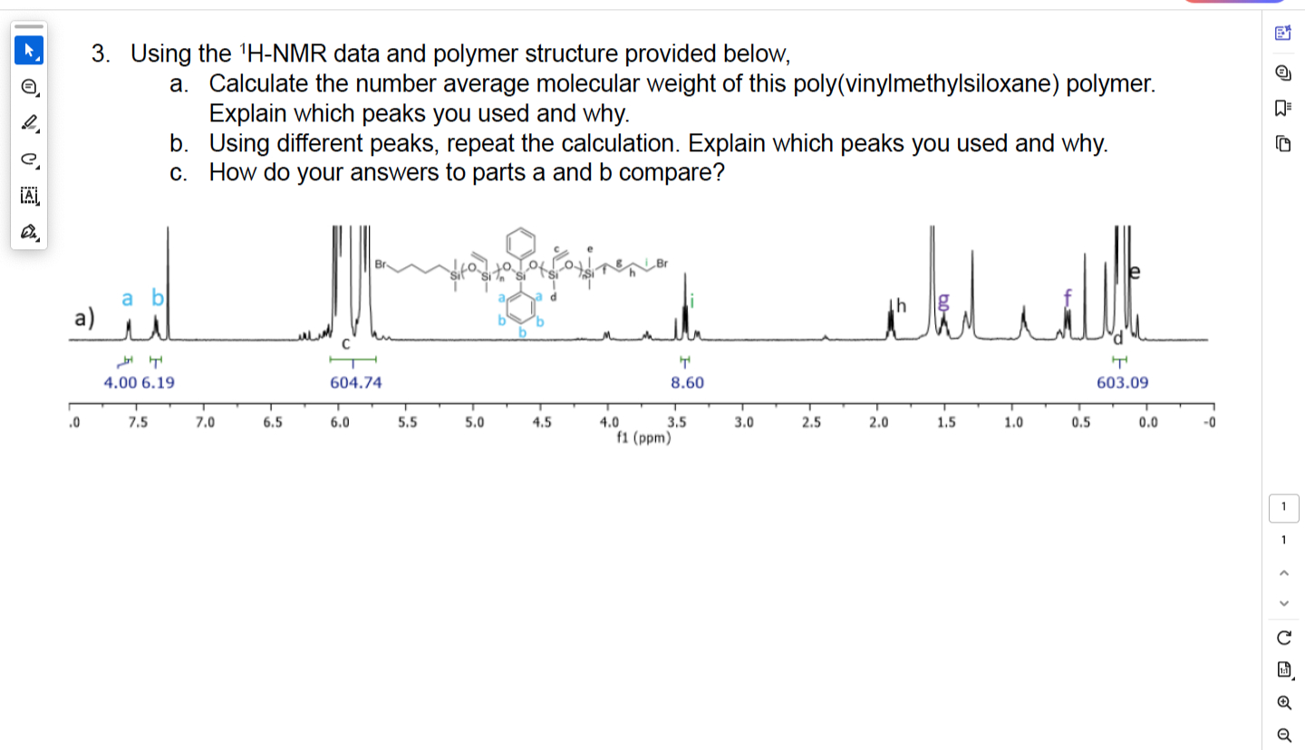 Solved 3. ﻿Using the \( { }^{1} \mathrm{H}-\mathrm{NMR} \) | Chegg.com
