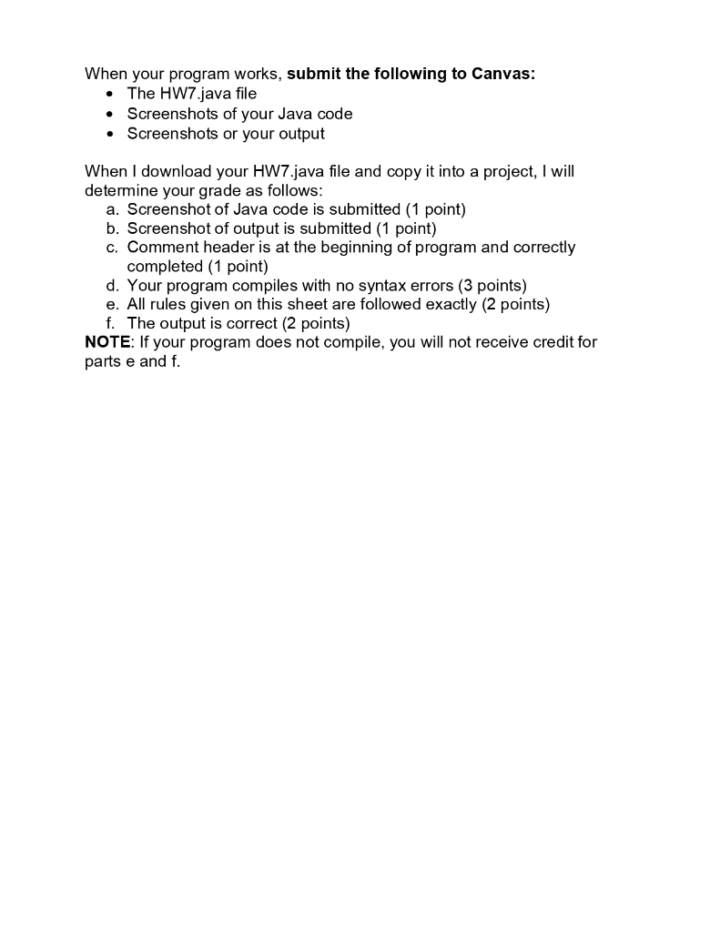 CS21, Chapter 7 Homework You will write a program | Chegg.com