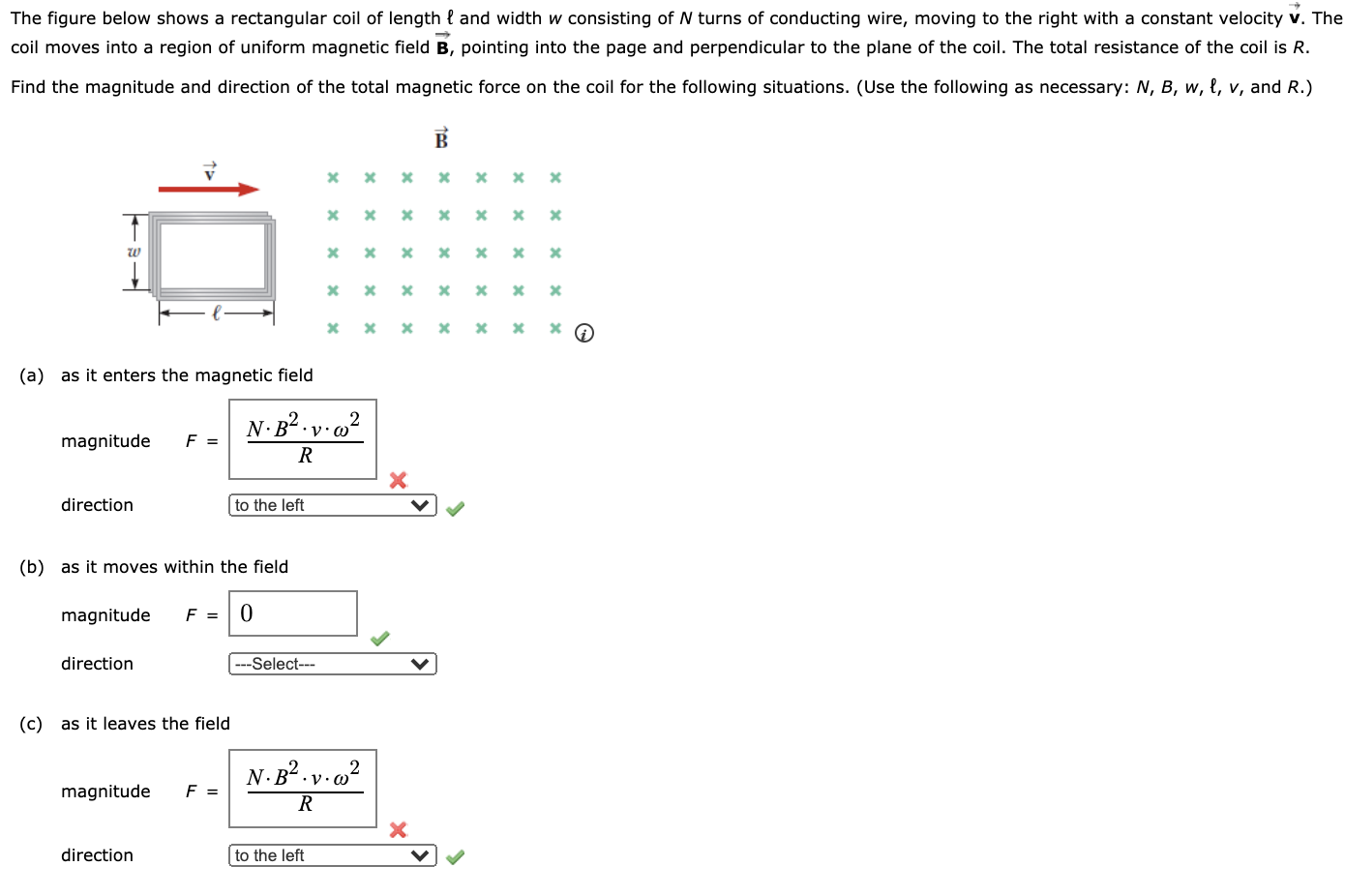 Solved The figure below shows a rectangular coil of length l | Chegg.com