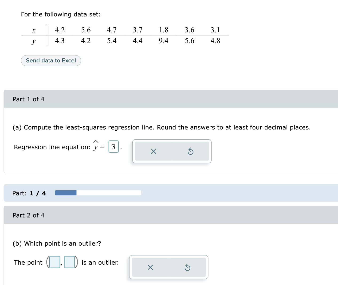 Solved For the following data set: Part 1 of 4 (a) Compute | Chegg.com