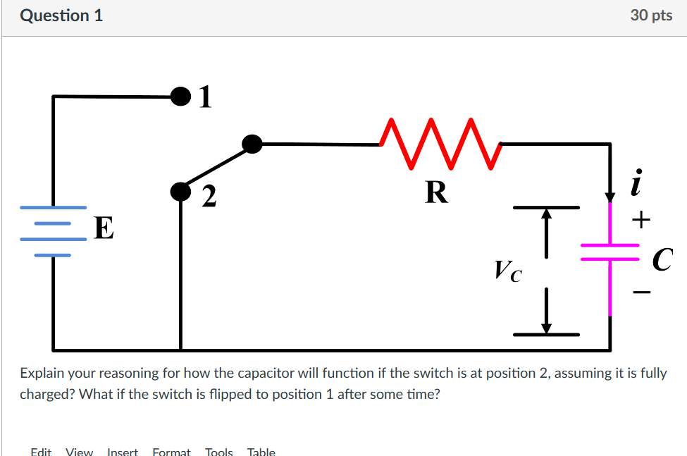 Solved Explain your reasoning for how the capacitor will | Chegg.com