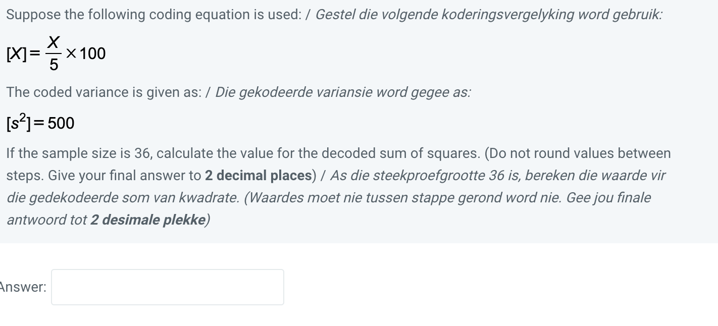Solved Suppose the following coding equation is used: / | Chegg.com