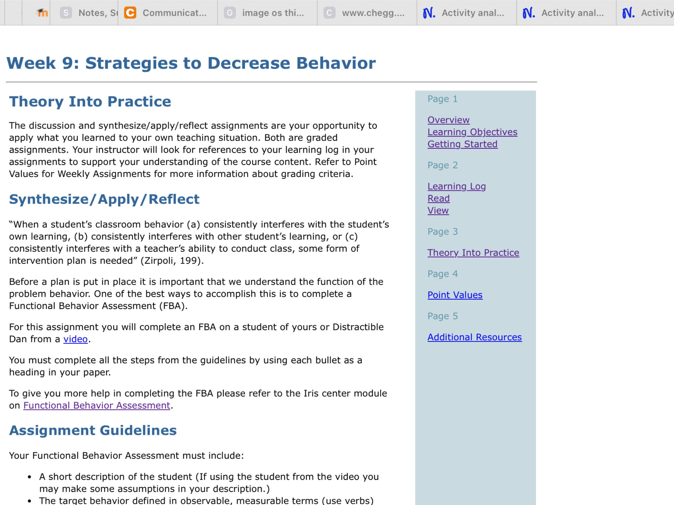 Solved Week 9: Strategies to Decrease BehaviorTheory Into | Chegg.com