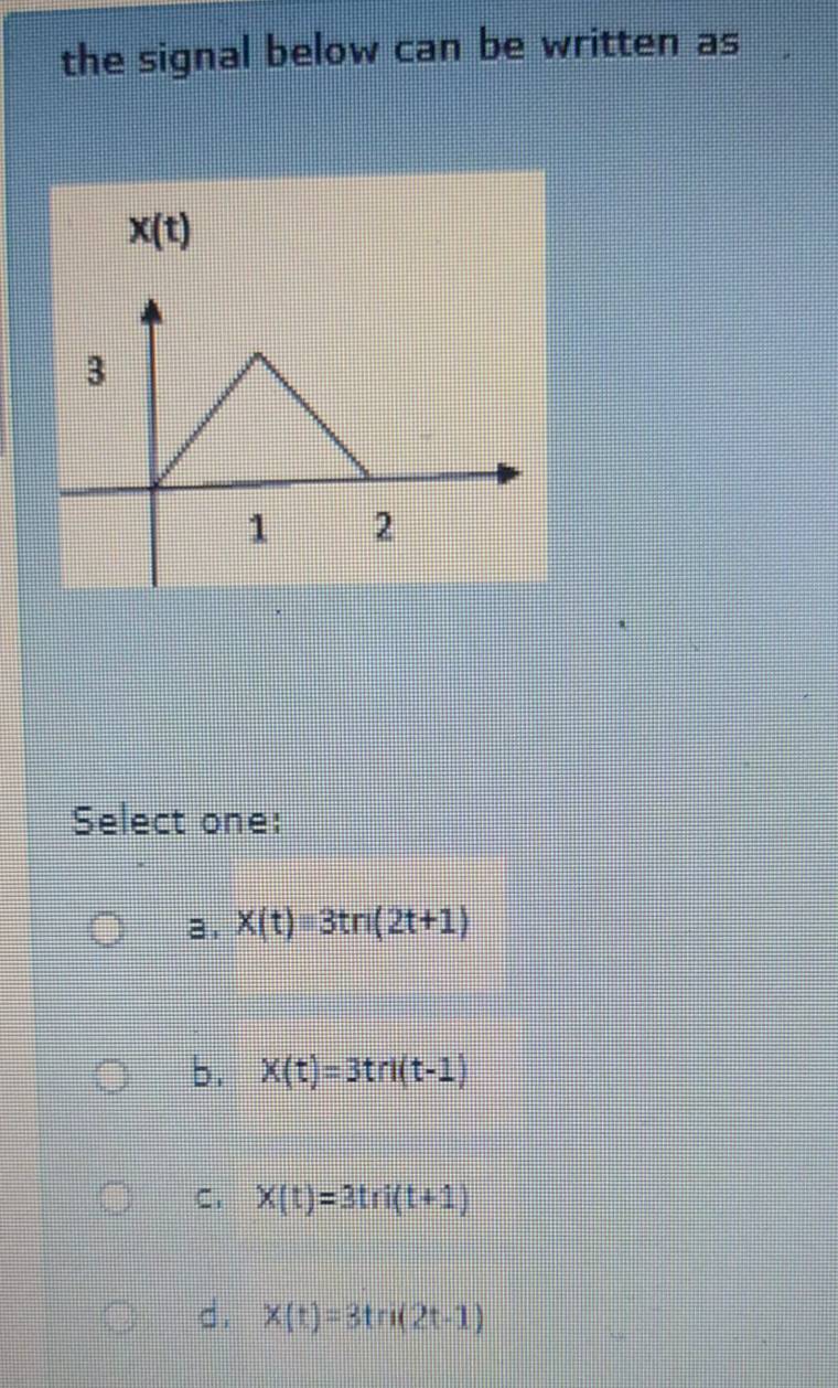 Solved the signal below can be written asSelect | Chegg.com