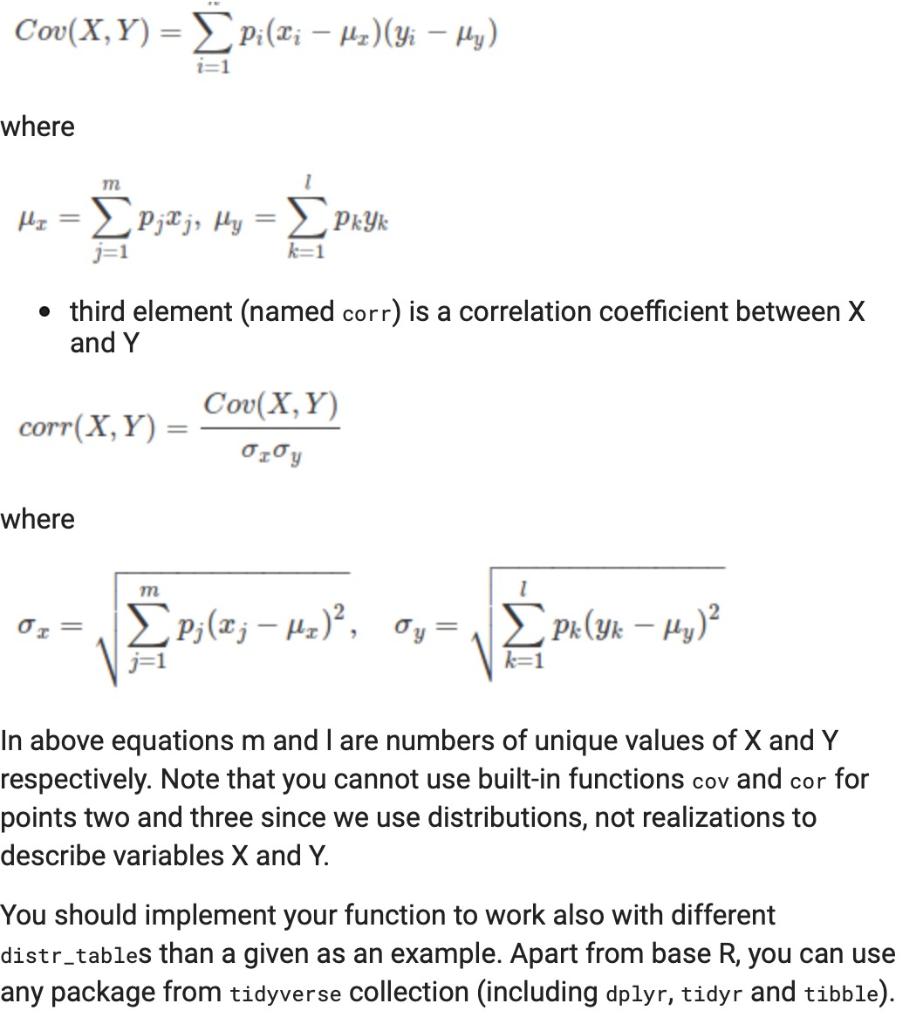 Solved You are given a table distr_table with a joint | Chegg.com