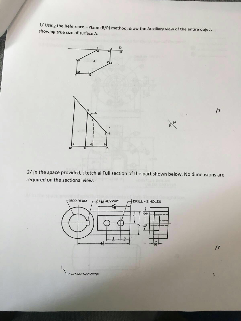 Solved 1/ Using the Reference -Plane (R/P) method, draw th | Chegg.com