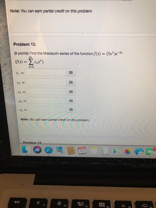 Solved Note: You can earn partial credit on this problem | Chegg.com