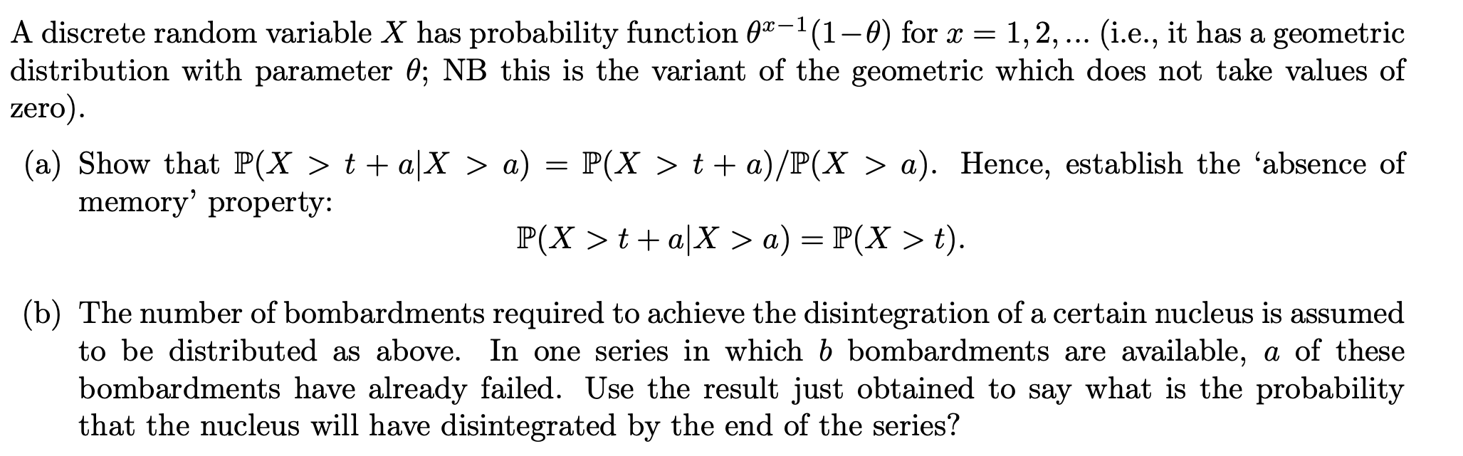 Solved A discrete random variable x ﻿has probability | Chegg.com