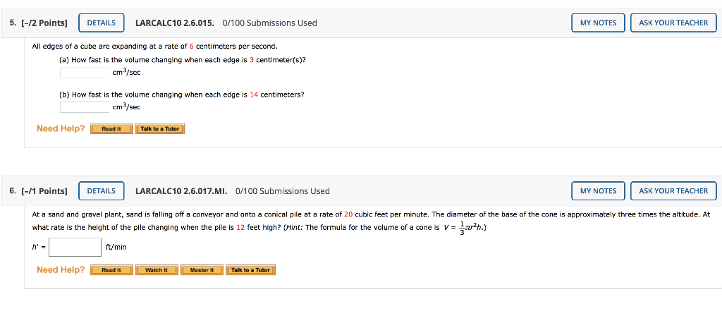 Solved 5. (-/2 points) DETAILS LARCALC10 2.6.015. 0/100 | Chegg.com