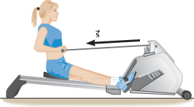 Solved You are working out on a rowing machine. Each time | Chegg.com