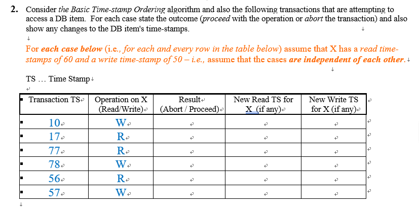 2. attempting to Consider the Basic Time-stamp | Chegg.com