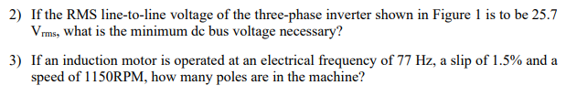 Solved 2) If the RMS line-to-line voltage of the three-phase | Chegg.com