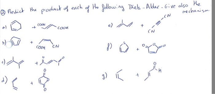 Solved .G.ve also mechaasn Co0 o) e) COOH CN COOH CN | Chegg.com
