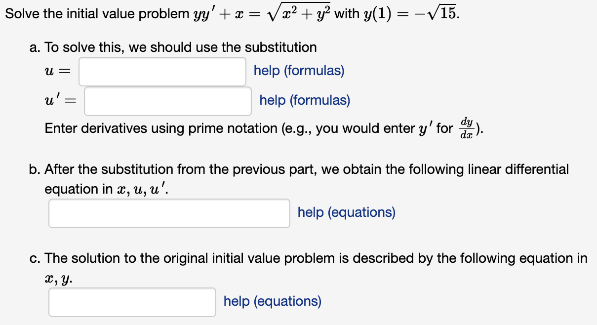 Solved ve the initial value problem \\( y | Chegg.com
