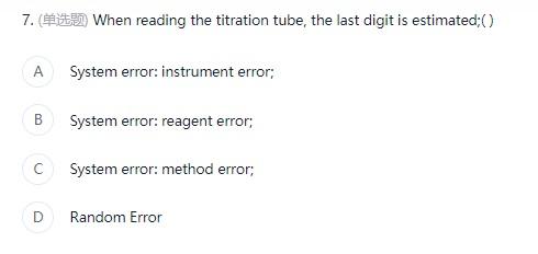Solved 7. (When reading the titration tube, the last digit | Chegg.com