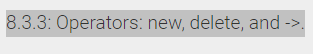 Solved 8.3.3: Operators: new, delete, and ->. | Chegg.com