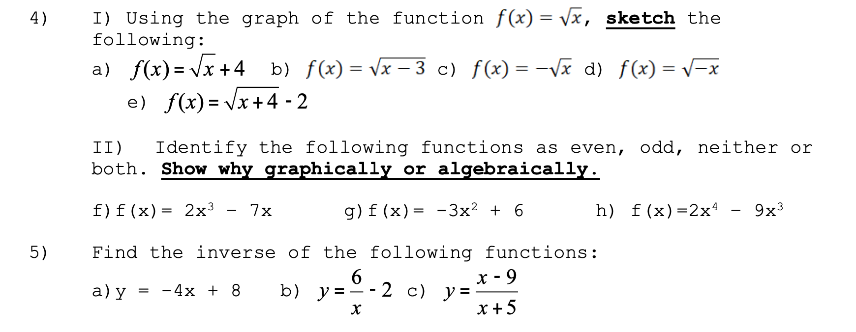 Solved 71 Given f(x) = 7x2 a) (fog)(x) 9x + 8 and g(x) =5x | Chegg.com