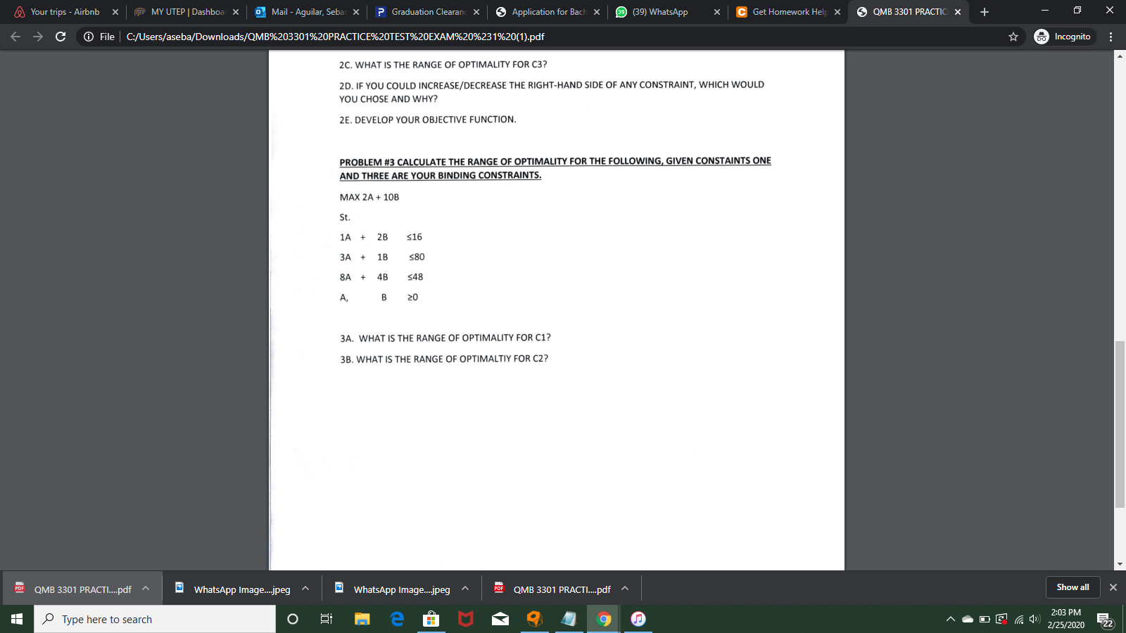 Need help with questions 1C-1E and 3A-3B and | Chegg.com