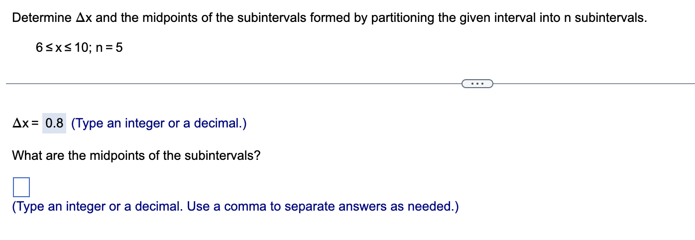 Solved Determine Ax and the midpoints of the subintervals | Chegg.com