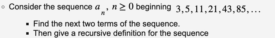 Solved Consider the sequence an,n≥0 beginning | Chegg.com