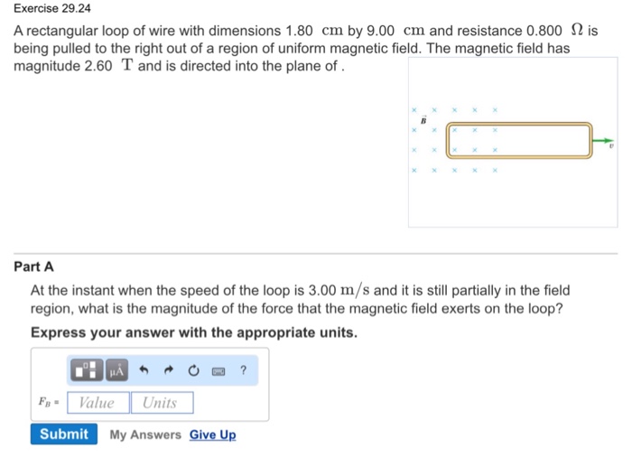 Solved Exercise 29 24 A Rectangular Loop Of Wire With