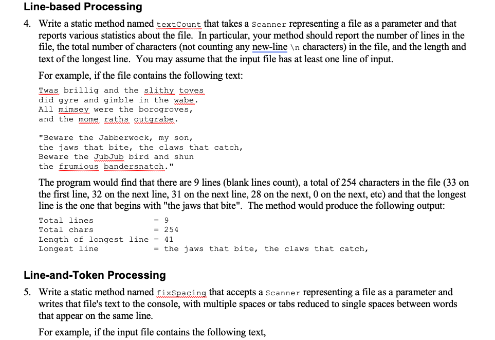 Token Based File Processing 1 Write A Static Method 0322