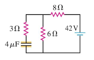 Solved the capacitor of the circuit shown above is initially | Chegg.com