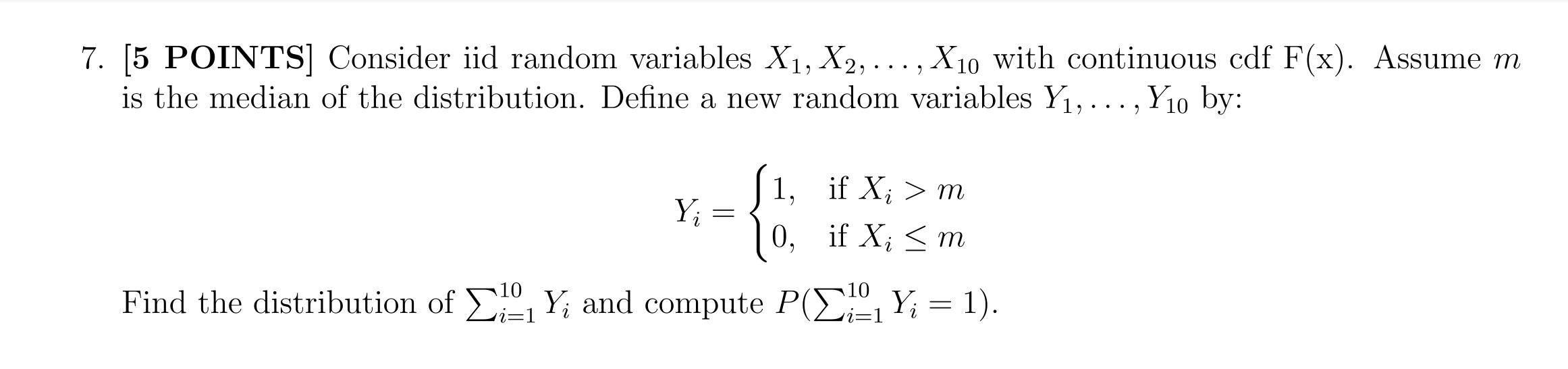 Solved • 7. [5 POINTS] Consider iid random variables X1, X2, | Chegg.com