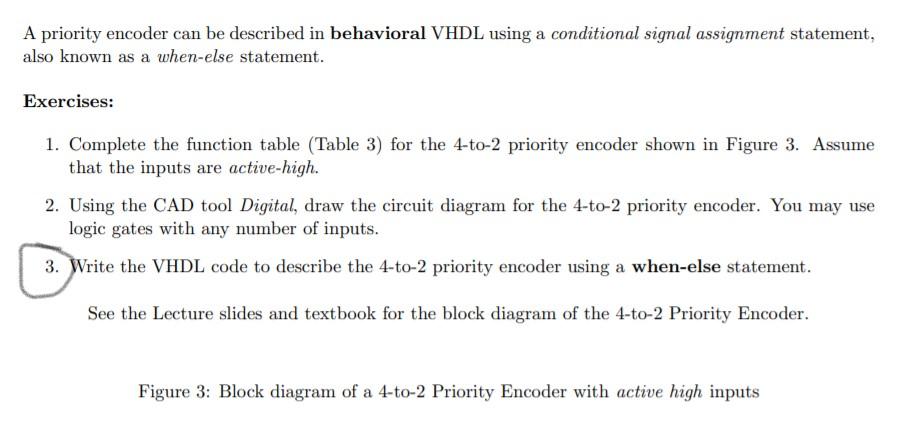 Solved Write the VHDL code to describe the 4-to-2 priority | Chegg.com