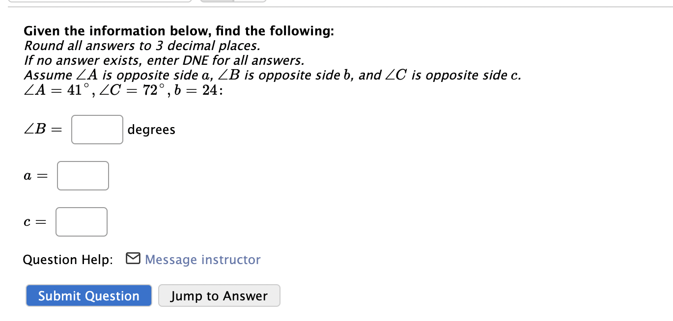 Solved Given the information below, find the following: | Chegg.com